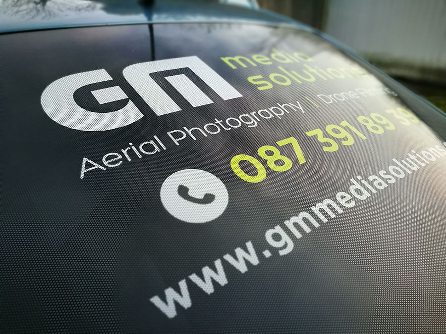 Custom Rear Car Window Graphics | Vehicle Branding - Optima Signs, Cork